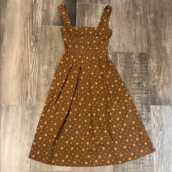 WeWoreWhat | Dresses | We Wore What Brown Floral Midi Dress Size 4 ...
